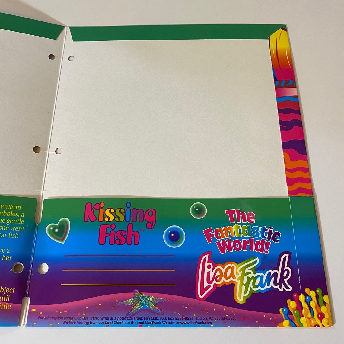Vintage Lisa Frank Folder Kissing Fish Pocket Portfolio - Etsy