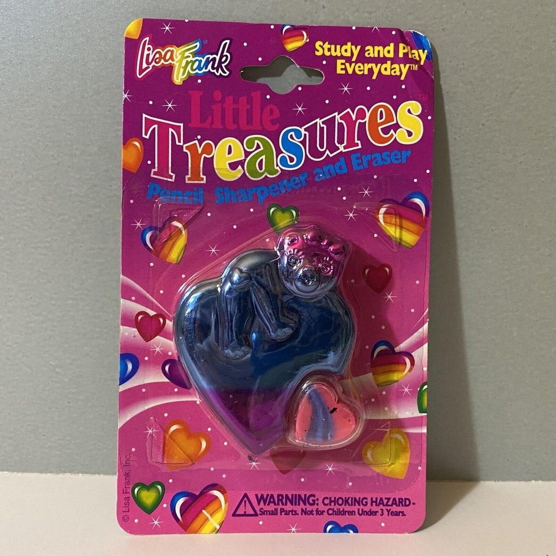 Vintage Lisa Frank Bear Little Treasures Pencil Sharpener & Heart ...