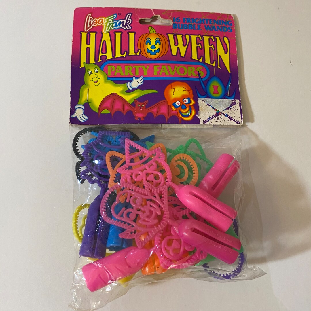 Vintage Lisa Frank 16 Frightening Bubble Wands Halloween Party Favors ...