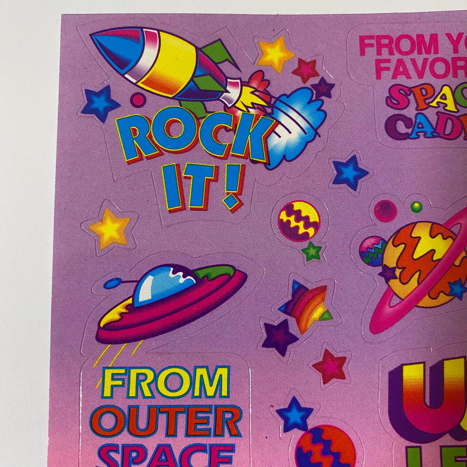 Vintage Lisa Frank Aliens Outer Space Stars Planets Silly - Etsy