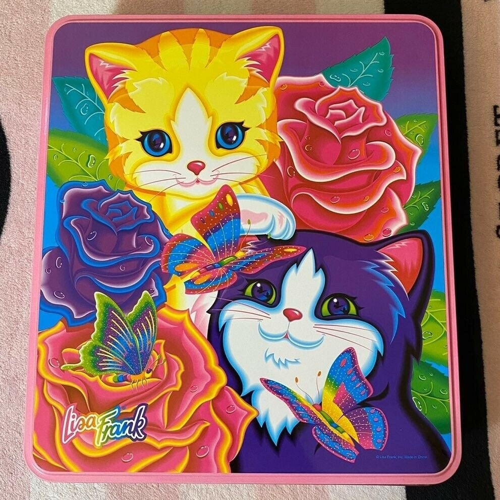 Vintage Lisa Frank Kittens Flowers Butterflies Jumbo Empty Collectible ...