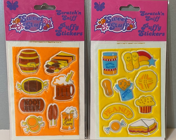 1980s 1990s 2000s Vintage Puffy Stickers Sealed Package, Gorgeous ...