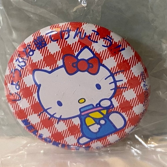 Vintage Sanrio 1985 Hello Kitty Toothbrush Pin Badge - Gem