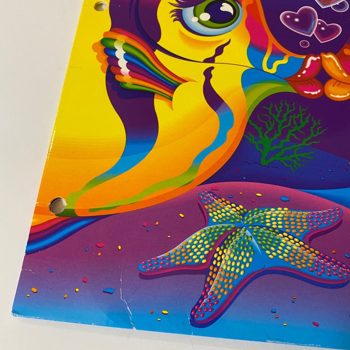 Vintage Lisa Frank Folder Kissing Fish Pocket Portfolio - Etsy