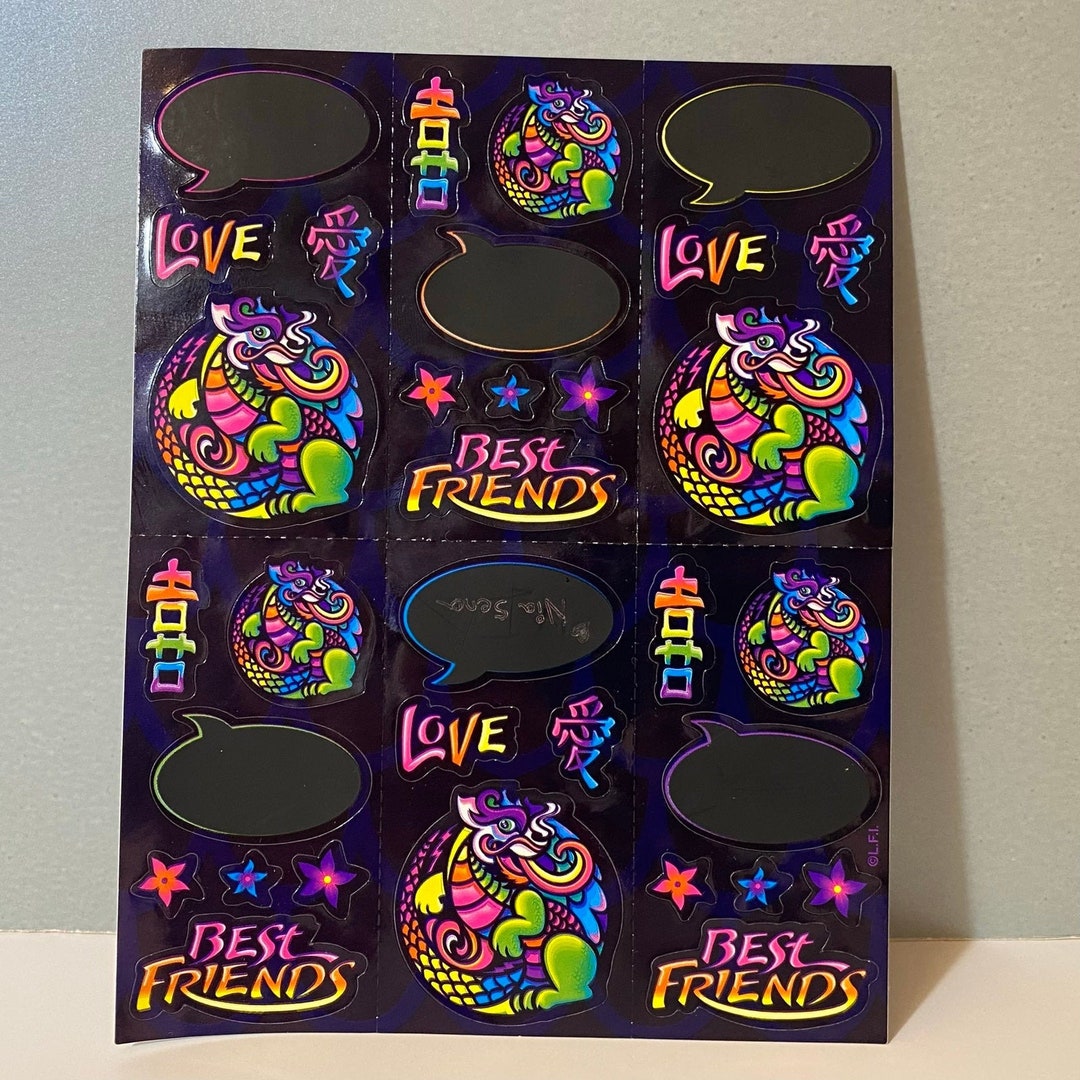 Vintage Lisa Frank Dream Writers Rainbow Dragon Best Friends - Etsy