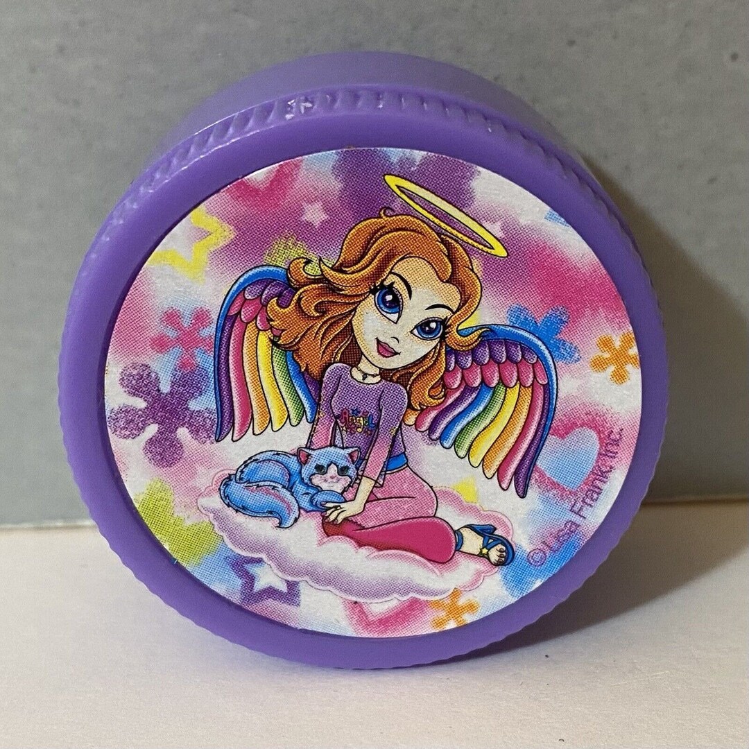 Vintage Lisa Frank Angel Girl & Kitten Purple Pencil Sharpener - Etsy