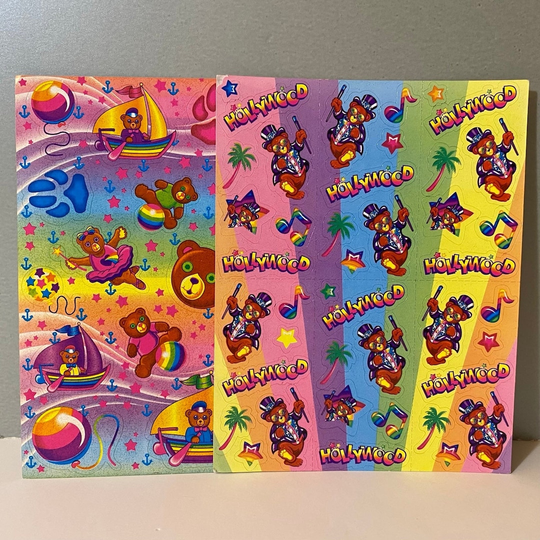 Vintage Lisa Frank Bear Stickers S124 S246 - Etsy