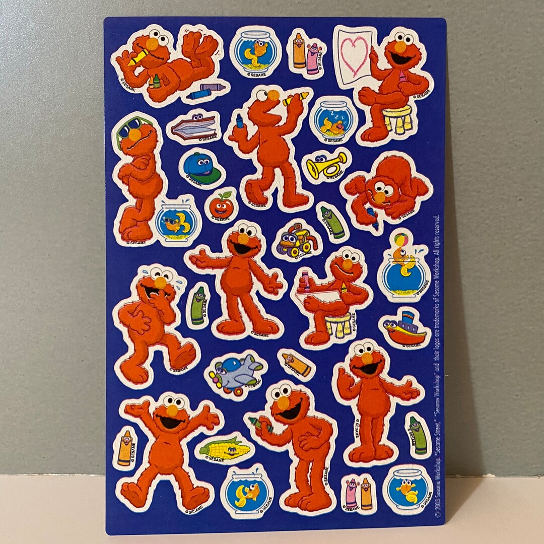 Vintage 2003 Sesame Street Elmo Sticker Sheet - Etsy Australia