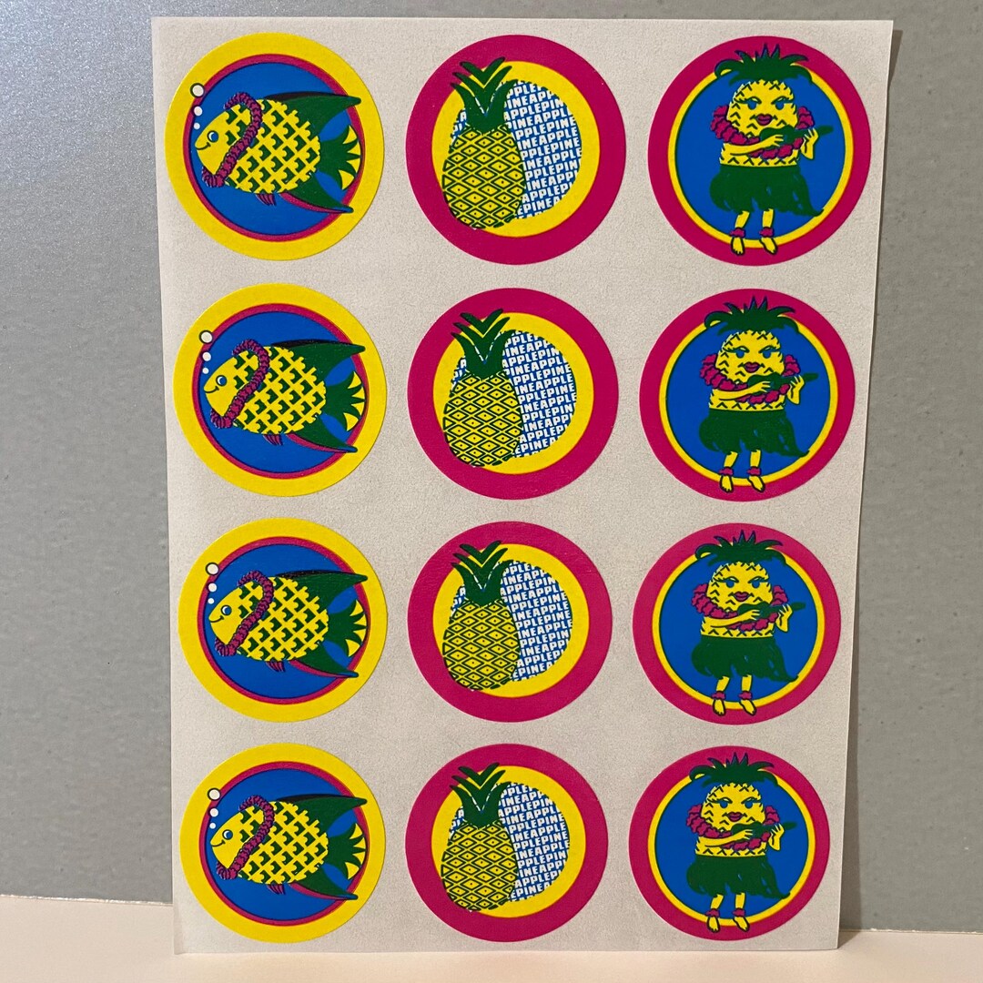 Vintage CTP Creative Teaching Press Pineapple Scratch ‘N Sniff Stickers ...