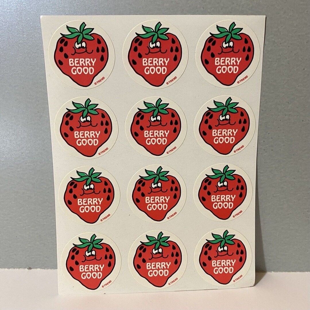 Vintage Trend Berry Good Strawberry Scratch ‘N Sniff Stickers - Glossy ...
