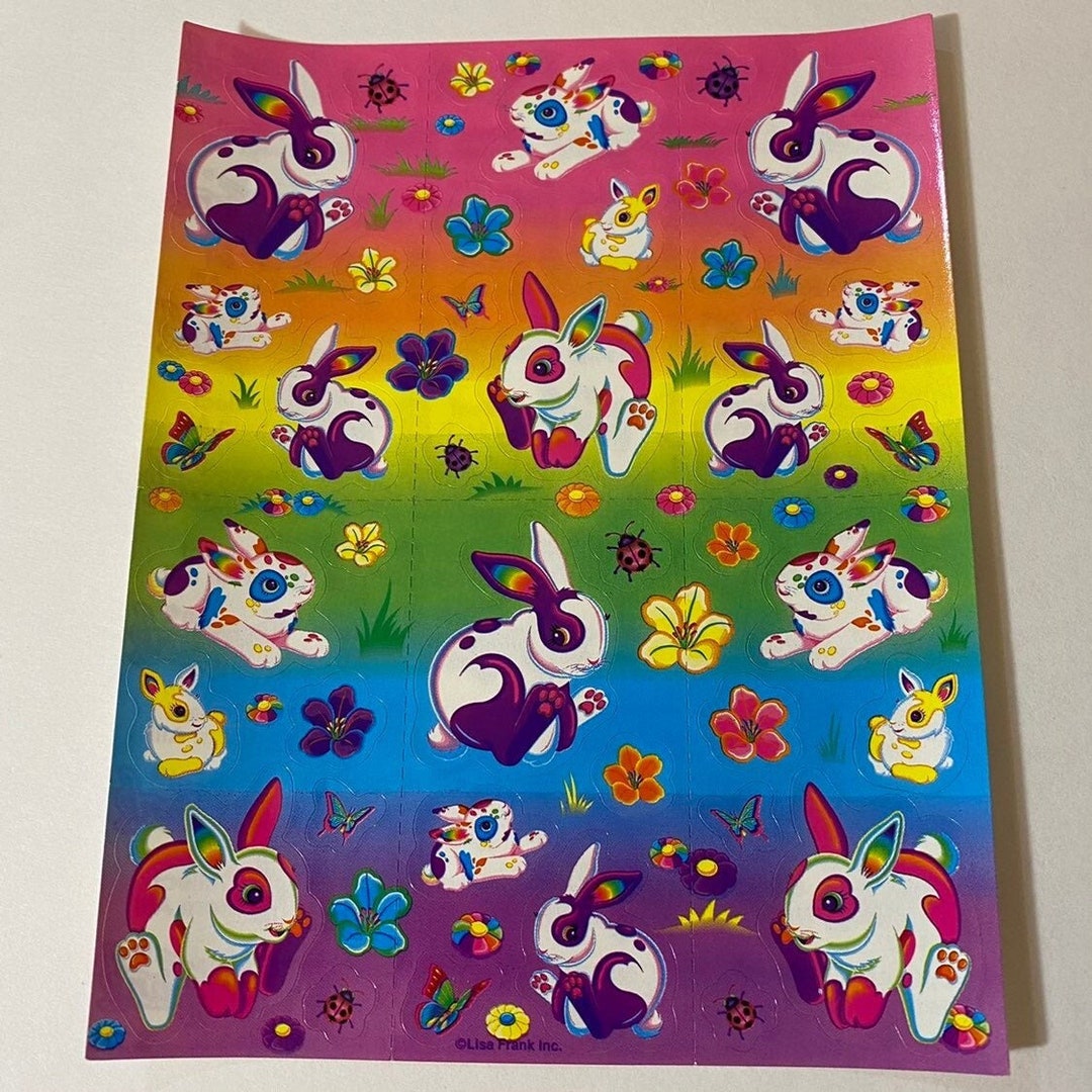 Vintage Lisa Frank Bunny Fun Sticker Sheet S376 - Etsy