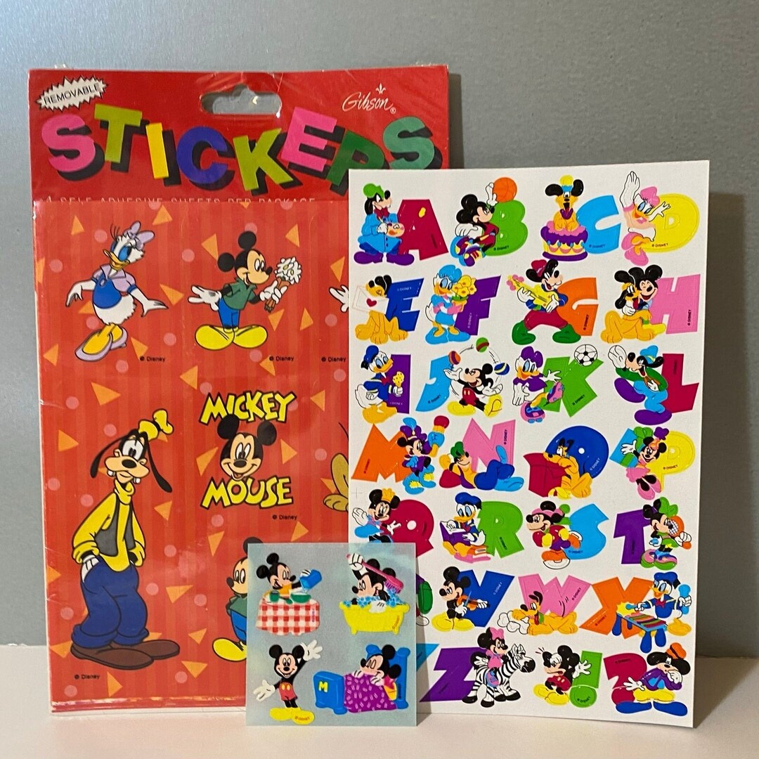Vintage Gibson & Sandylion Disney Mickey Mouse and Friends Stickers - Etsy
