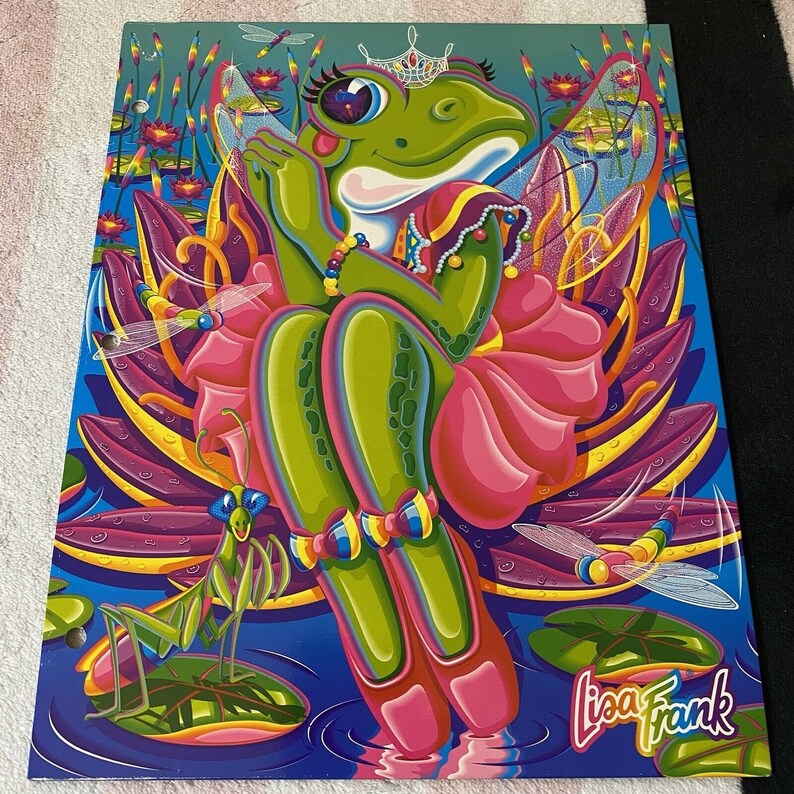 Vintage Lisa Frank Frog Princess Trends Folder | Etsy