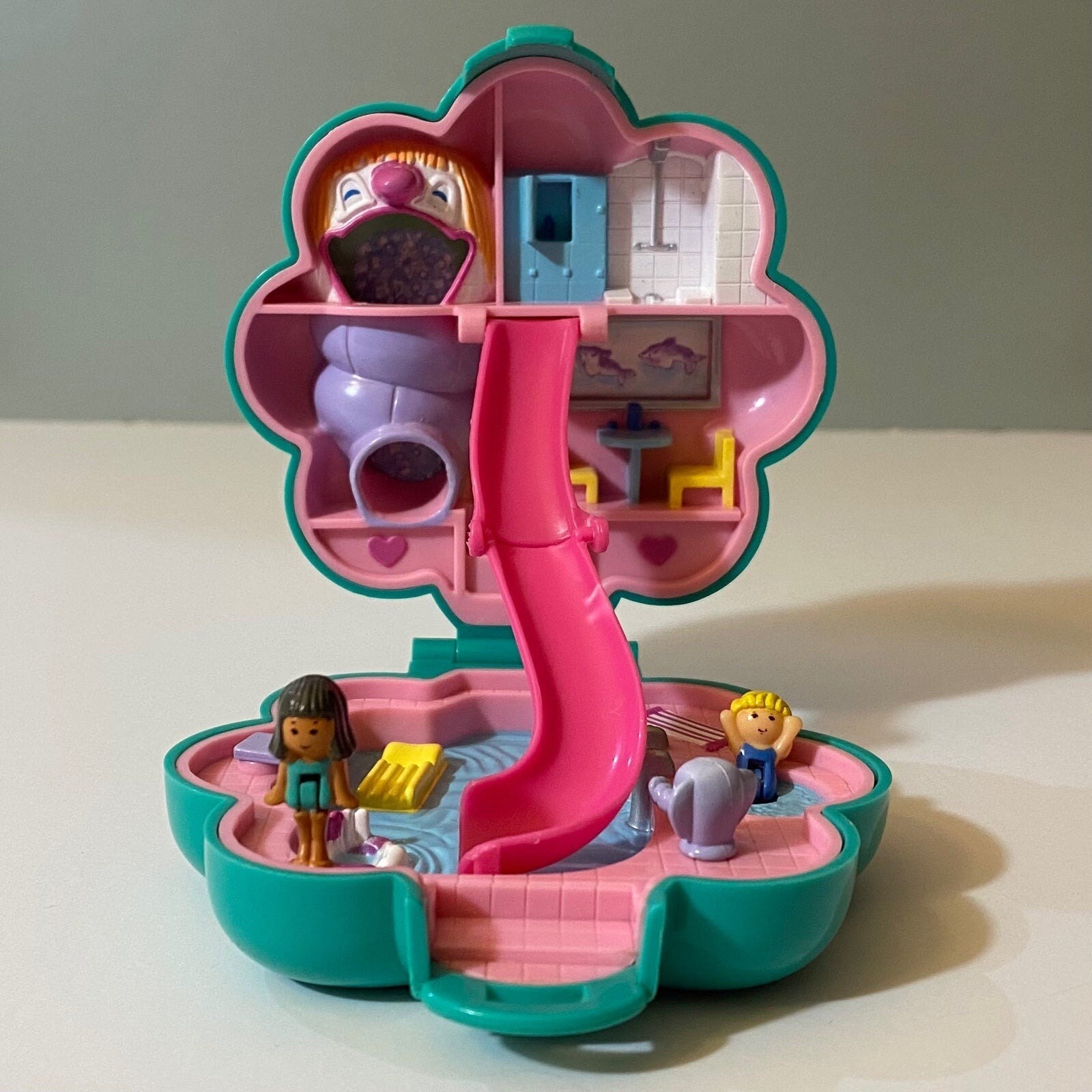 POLLY POCKET vintage Splash Slide Waterpark play set with two original ...