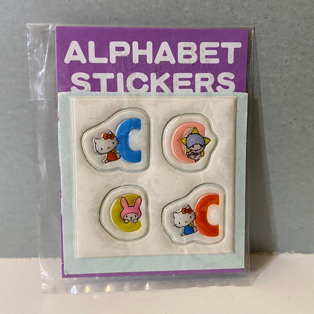 Vintage Sanrio 1983 Mini Puffy Alphabet Stickers Letter C - Etsy