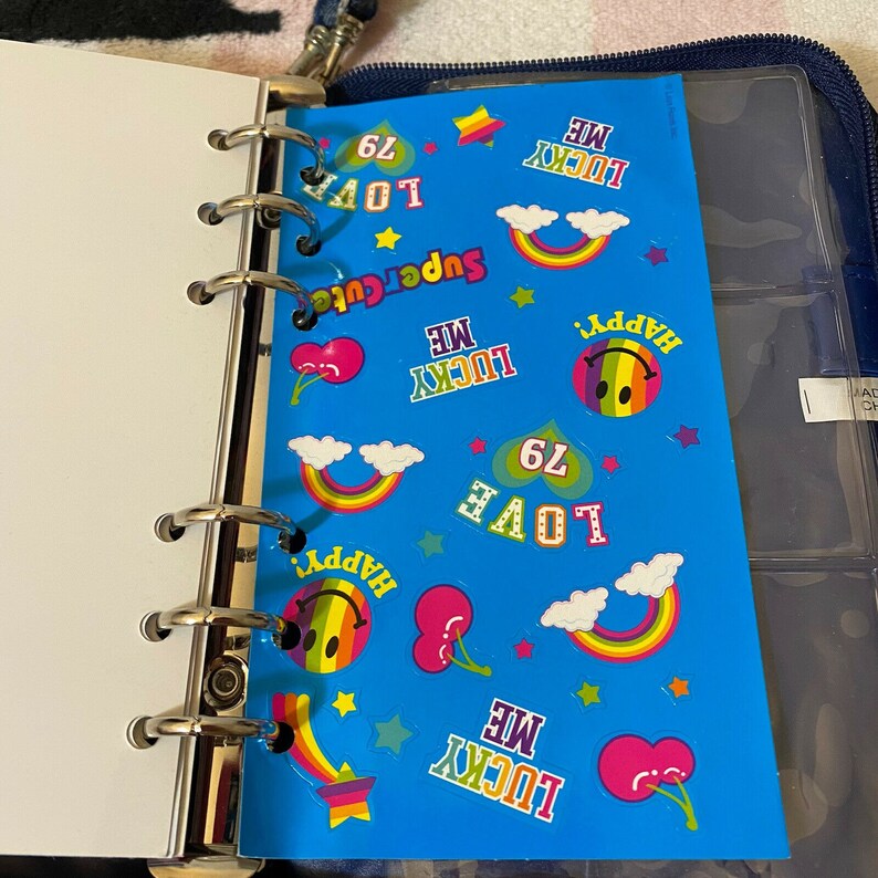 Vintage Lisa Frank Planner Smiley Face Rainbows Denim Agenda | Etsy