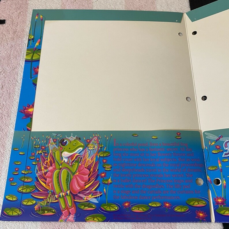 Vintage Lisa Frank Frog Princess Trends Folder | Etsy