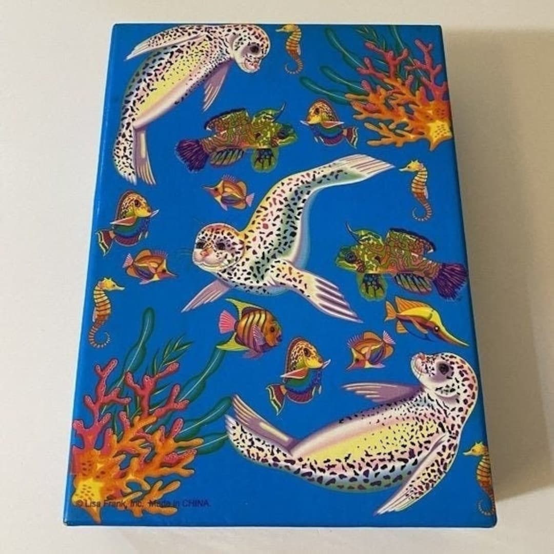 Vintage Lisa Frank Skeeter Seal Empty Stationery Collectible Box Bottom ...