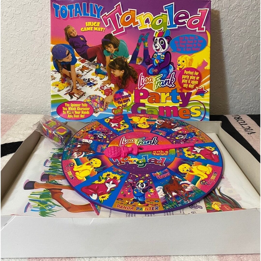 Vintage Lisa Frank Totally Tangled Twister Party Game - Etsy
