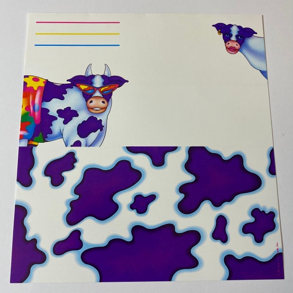 Vintage Lisa Frank Cows in Paradise Postalette Envelope - Etsy