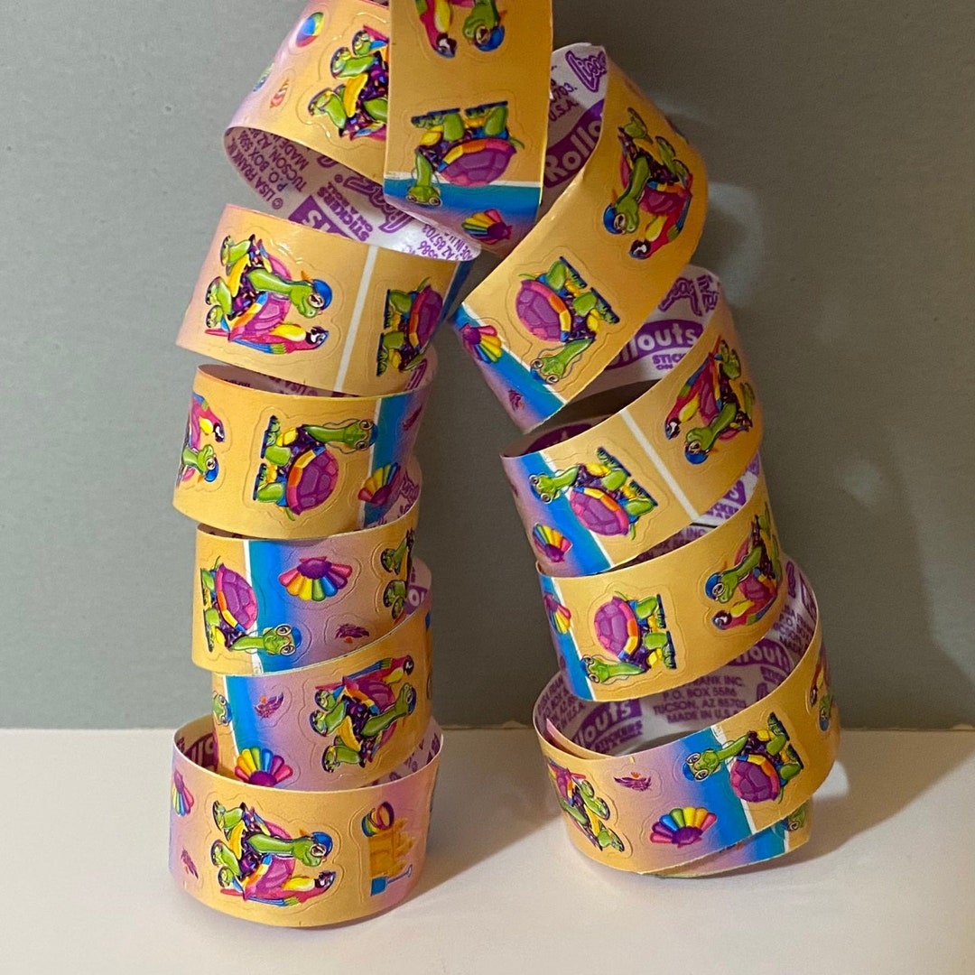 Vintage Lisa Frank Beach Turtle Parrot Rollout Stickers 52 - Etsy