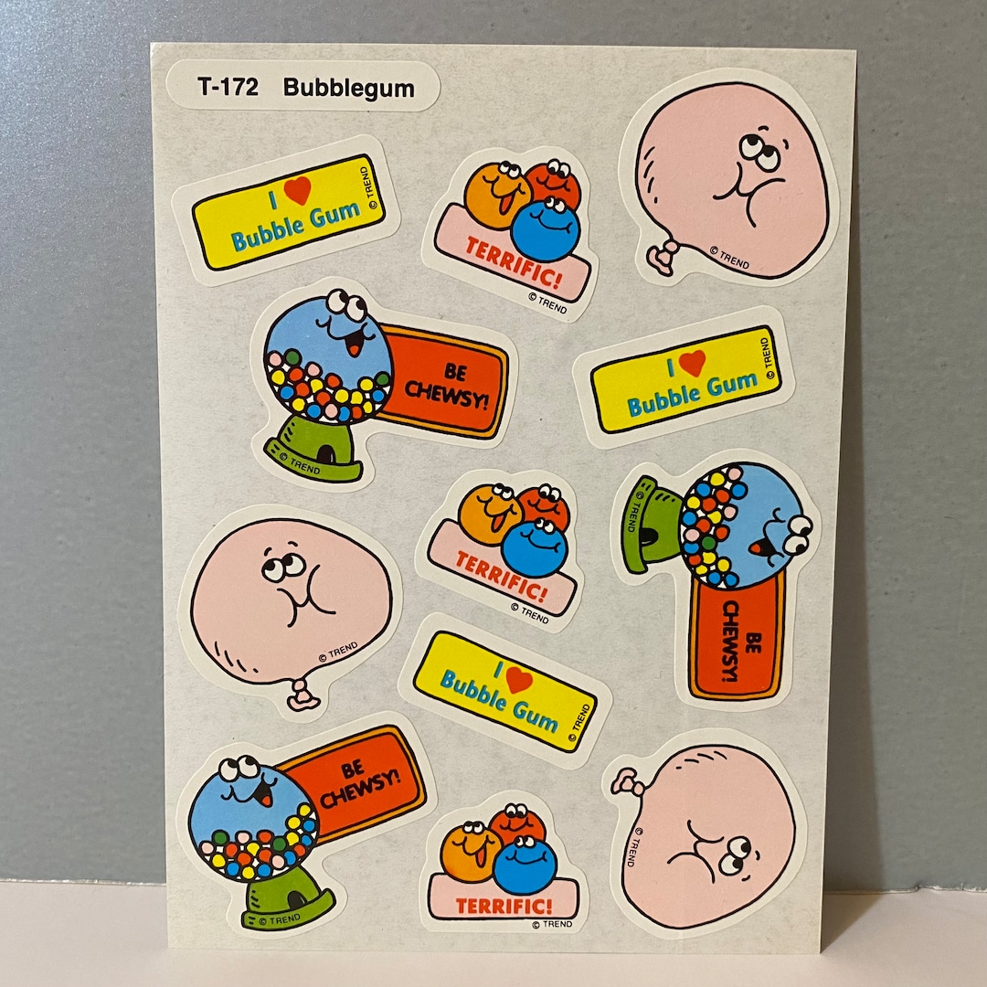 Vintage Trend Scratch & Sniff Bubblegum Stickers - Etsy