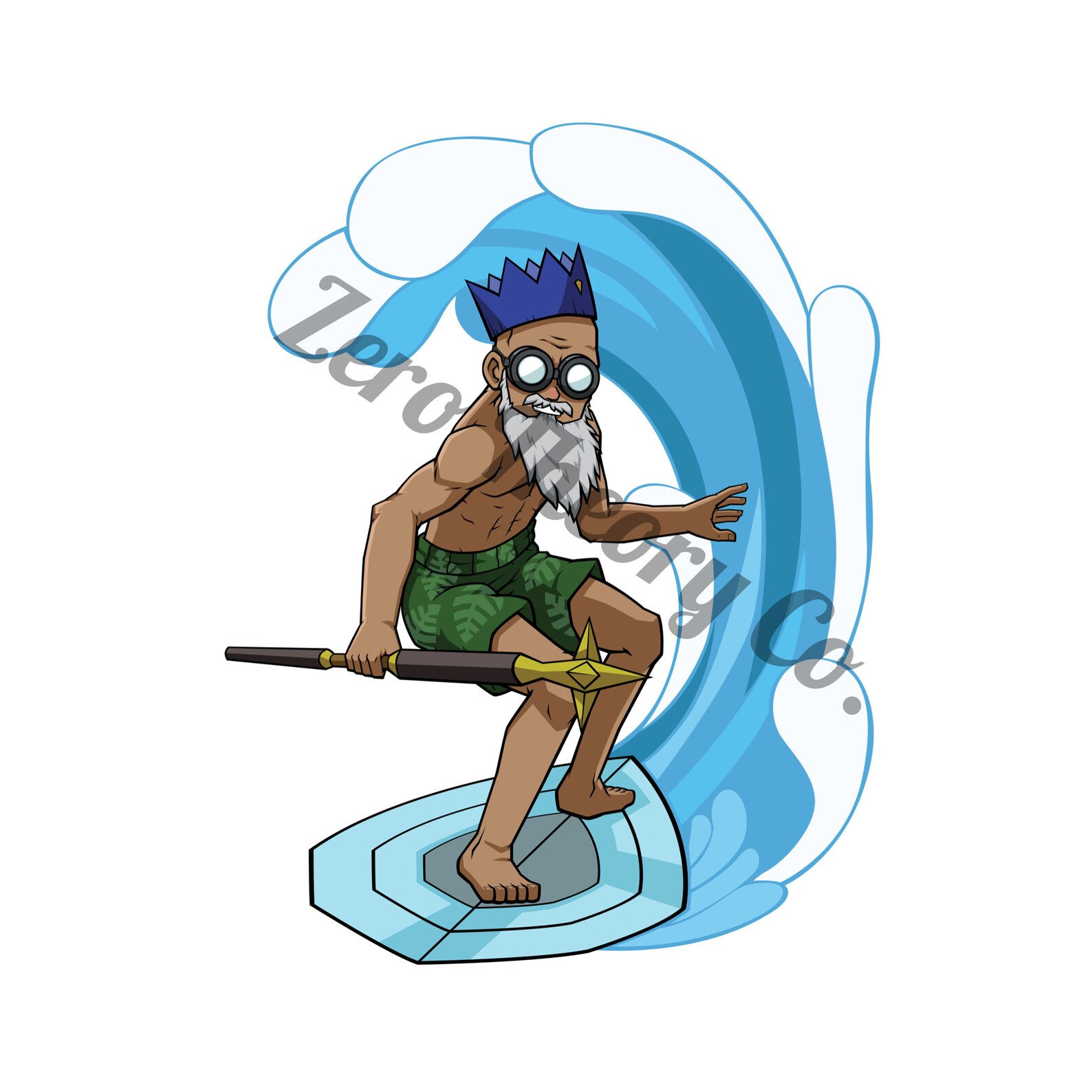 Surfing Wise Old Man OSRS Vinyl Sticker Old School Runescape | Etsy