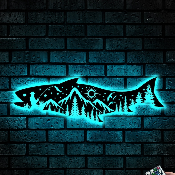 Metal Salmon Art - Etsy