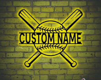 Custom Led Baseball Sign - Etsy