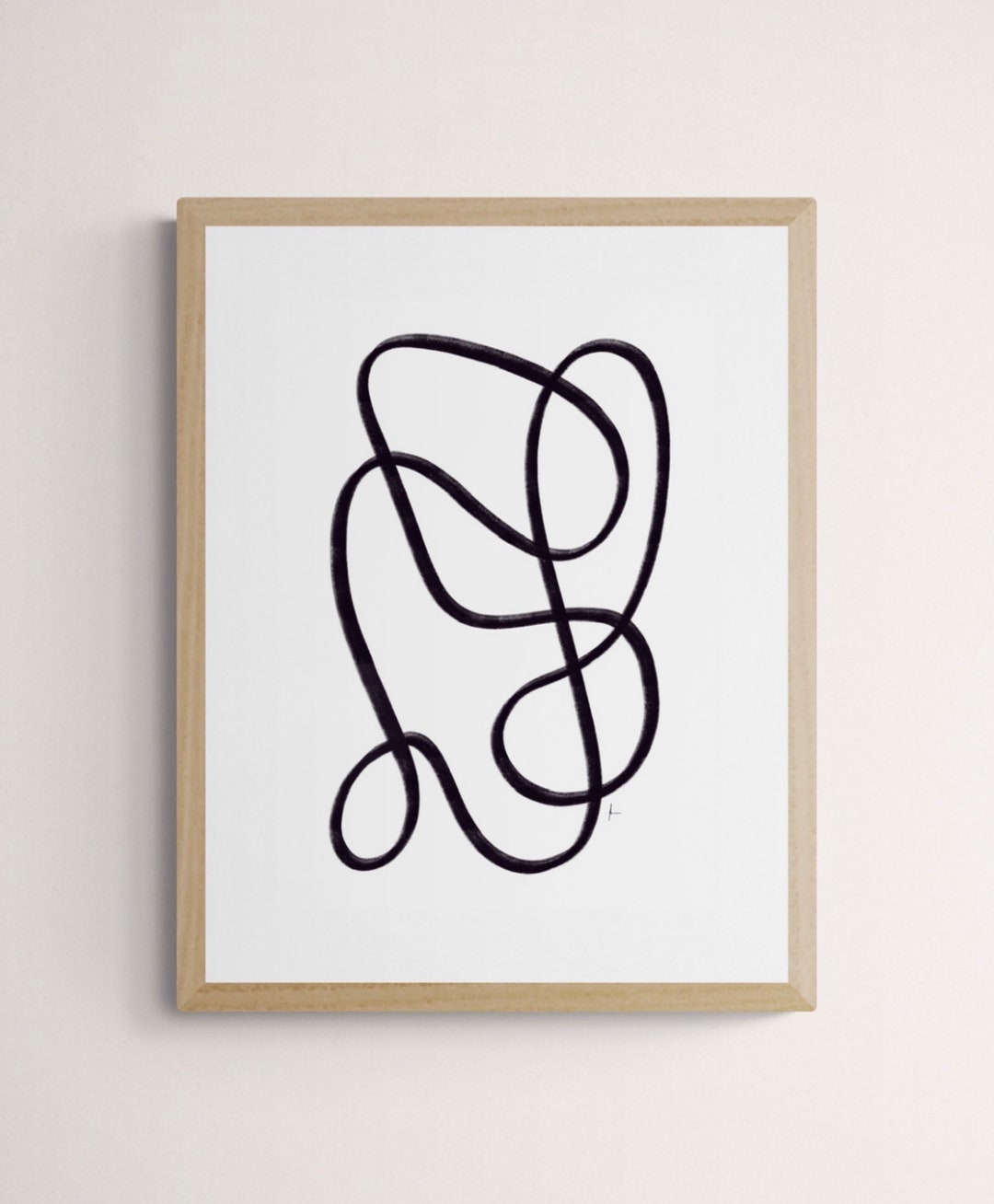 Hug Original Art Print, Bohemian, Abstract, Modern Wall Art Size ...