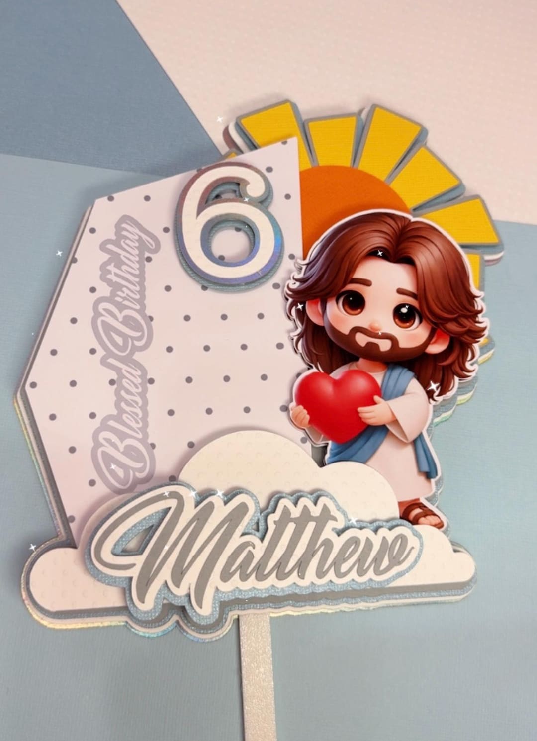 Jesus Cake Topper - Etsy