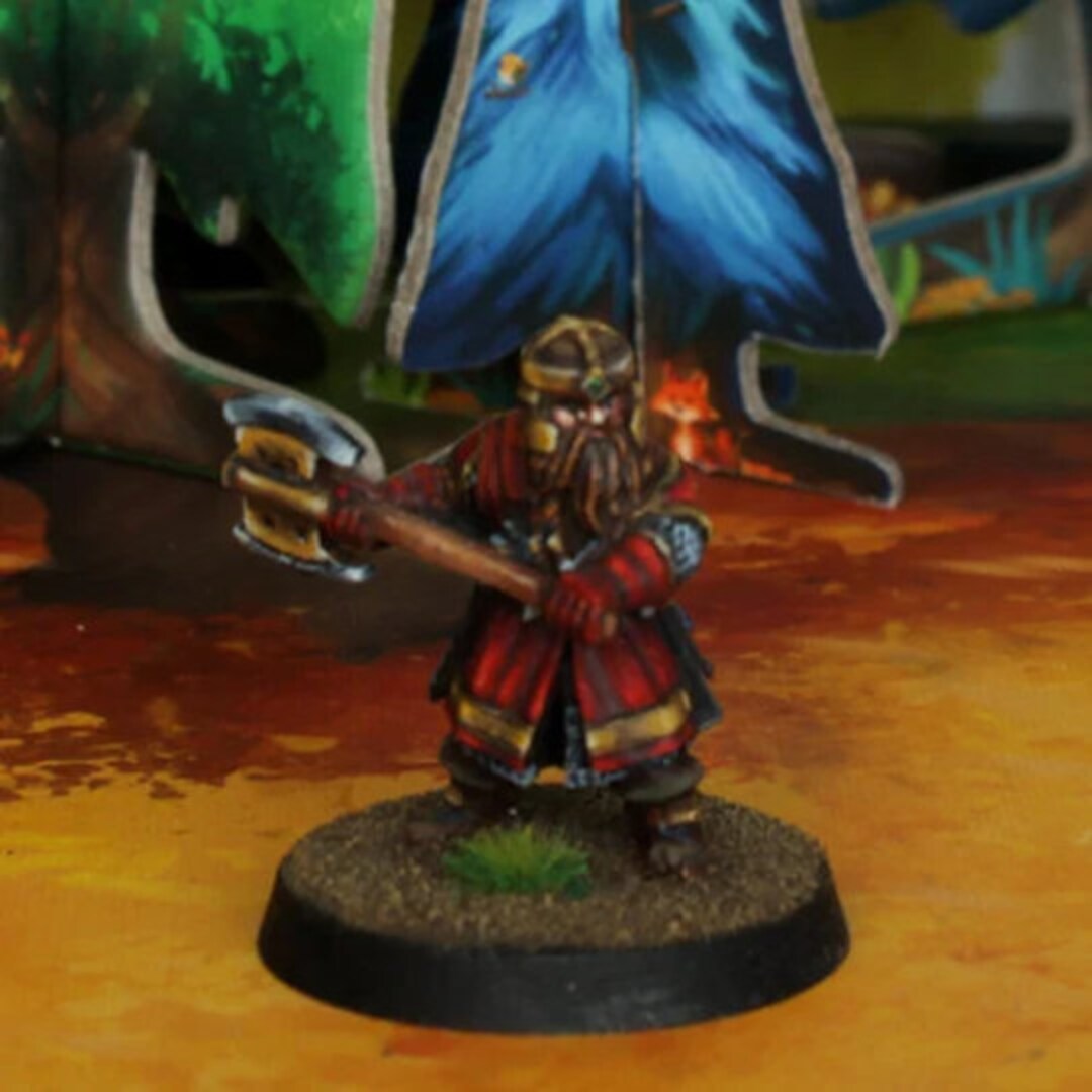 Hand Painted 28mm Gimli Dwarf Metal Figure Games Workshop Lord of the ...