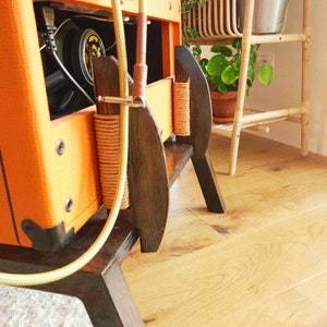 Black Danish Cord Hi-amp Stand, Custom Made Solid Wood Guitar Amplifier ...