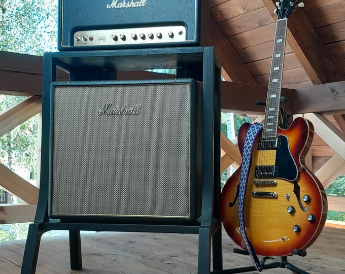 Lakefront Pi Amp Stand, Black Danish Cord, Custom Made Solid Wood ...