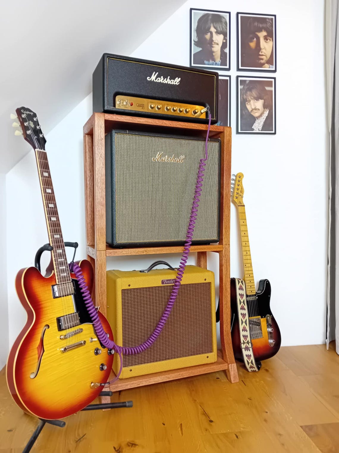 Cherry Dyed Stack Pi Amp Stand Rack: Handmade Solid Wood Elevated ...