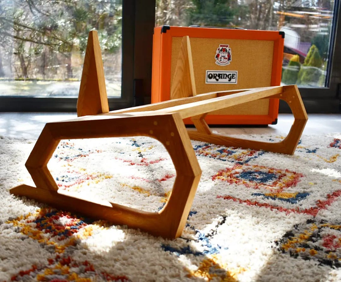 Lakefront Deluxe Amp Stand Custom Made Solid Wood Guitar - Etsy