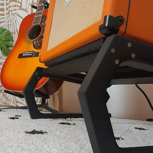 Deluxe Amp Stand Black Beauty, Custom Made Solid Wood Guitar Amplifier ...