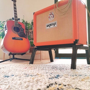 Black Danish Cord Hi-amp Stand, Custom Made Solid Wood Guitar Amplifier ...