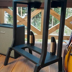 Lakefront Pi Amp Stand, Black Danish Cord, Custom Made Solid Wood ...