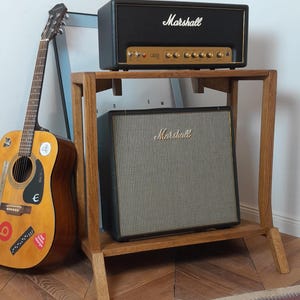 Natural Pi Amp Stand: Handmade Solid Wood Angled Guitar Amplifier Stand ...