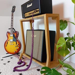 Natural Pi Amp Stand: Handmade Solid Wood Angled Guitar Amplifier Stand ...