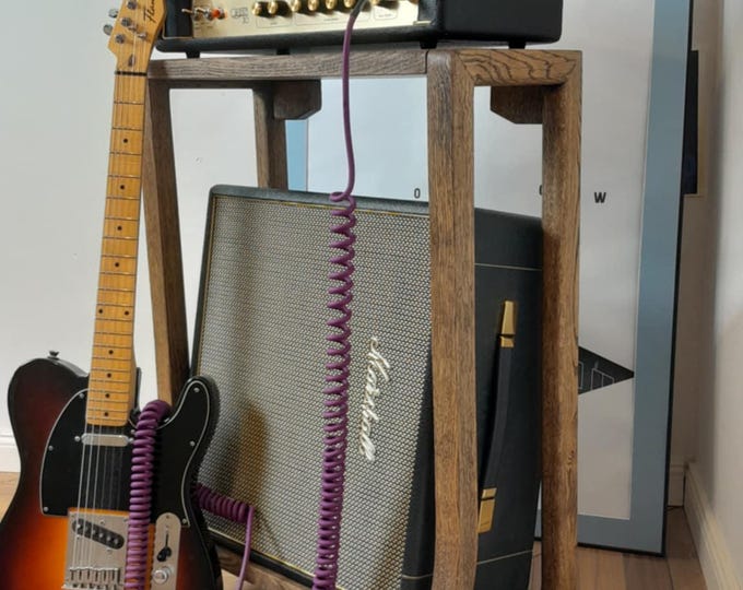 Lakefront Angled Pi Amp Stand, Custom Made Walnut Dyed Guitar Amplifier ...