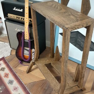 Lakefront Angled Pi Amp Stand, Custom Made Walnut Dyed Guitar Amplifier ...