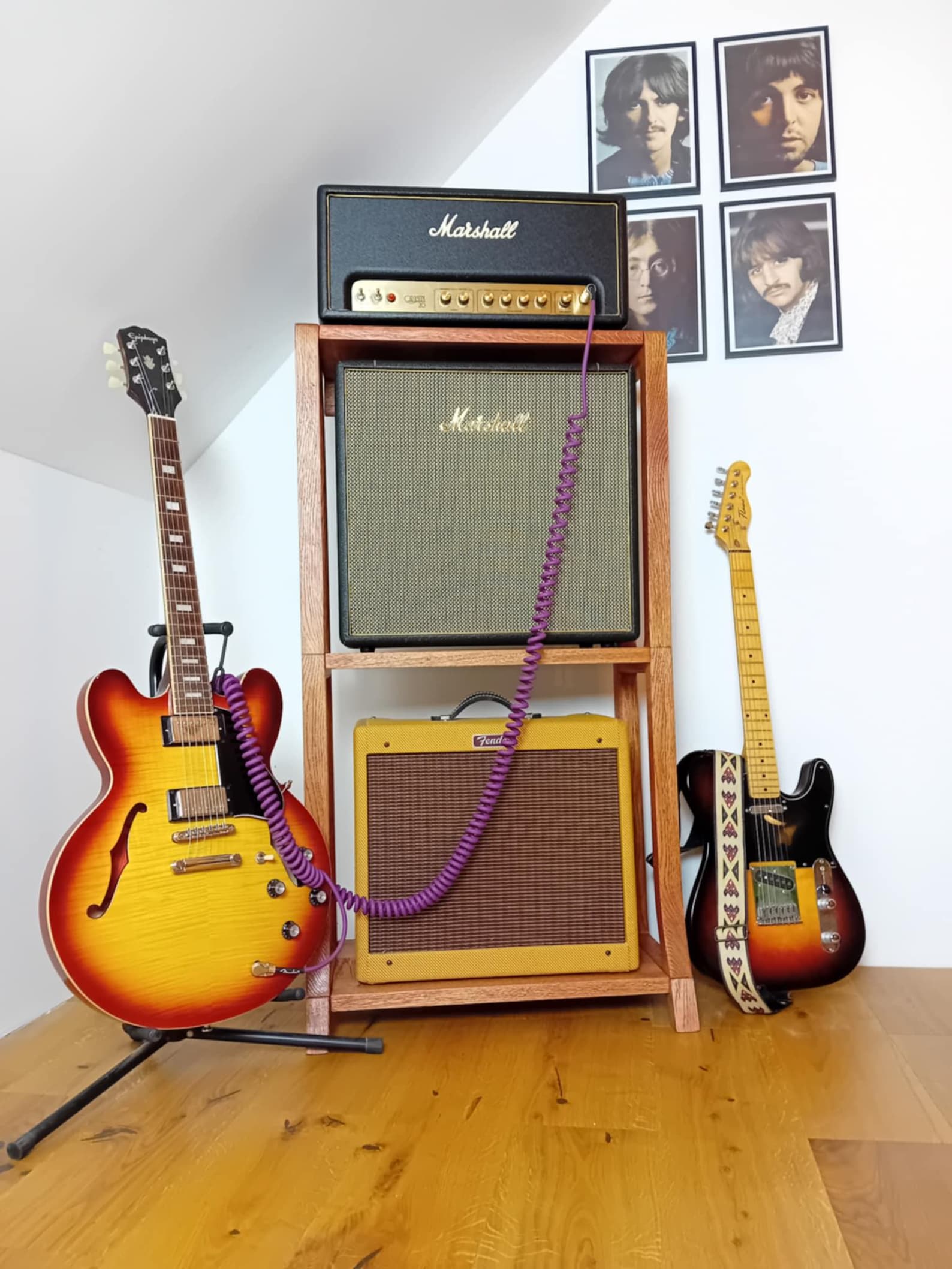 Cherry Dyed Stack Pi Amp Stand Rack: Handmade Solid Wood Elevated ...