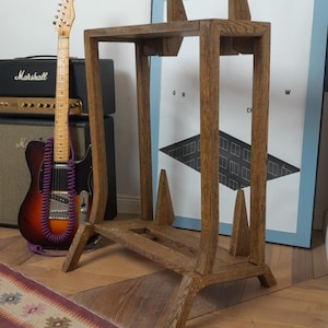 Lakefront Angled Pi Amp Stand, Custom Made Walnut Dyed Guitar Amplifier ...