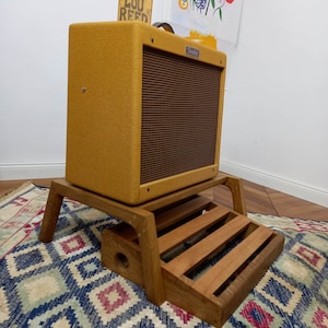 Bronze Braids Oak & Plywood Pedalboard and Amp Stand Set, Custom Made ...
