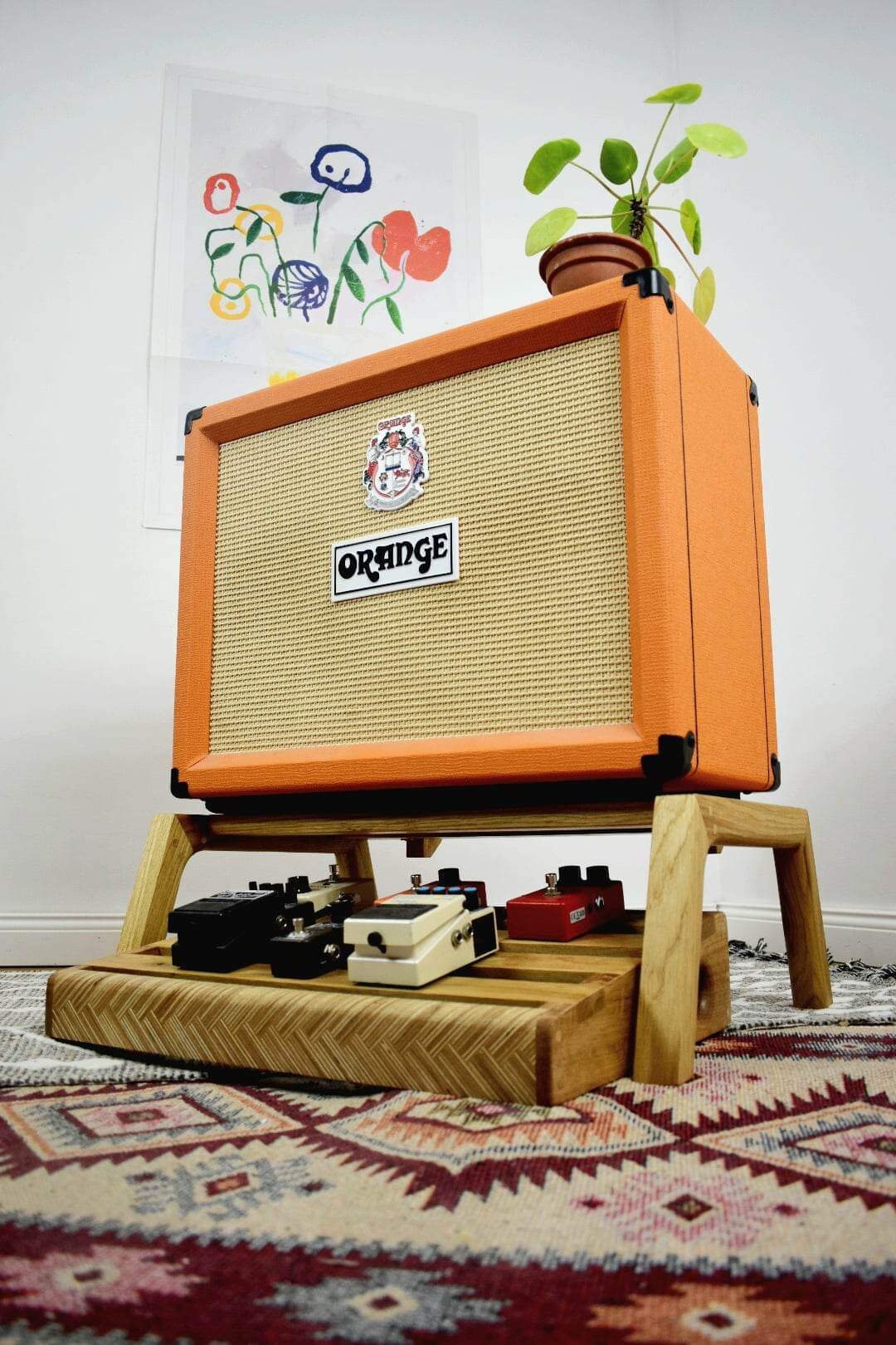 Bright Braids Oak & Plywood Pedalboard and Amp Stand Set, Custom Made ...