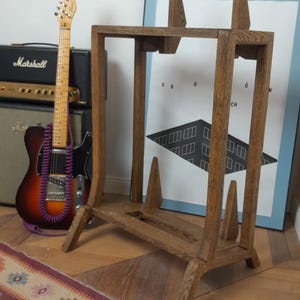 Lakefront Angled Pi Amp Stand, Custom Made Walnut Dyed Guitar Amplifier ...