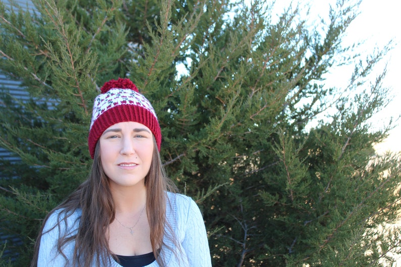 Bing Cherry Hat Digital Knitting Pattern | Fair Isle | Colorwork ...