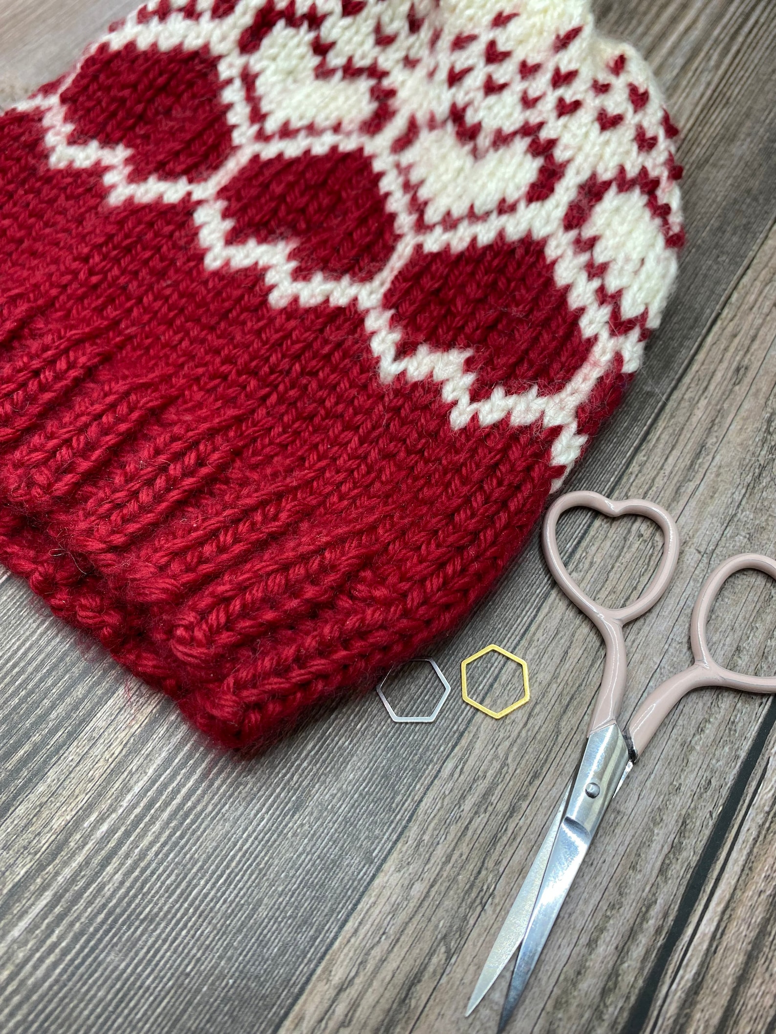 The Sweetheart Hat Knitting Pattern Beanie | Fair Isle | Adult | Child ...